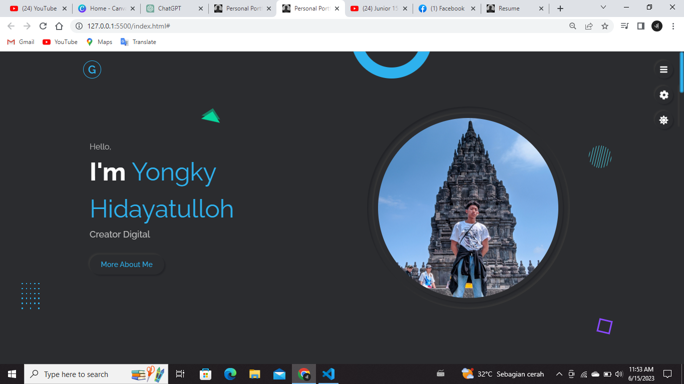 Personal Portfolio Website Yongky